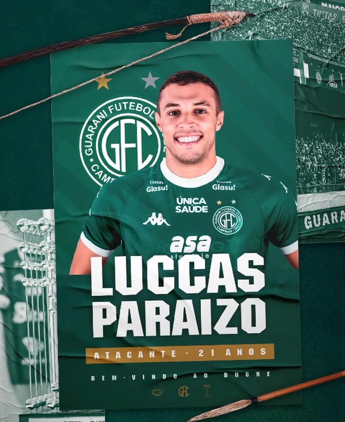 Guarani fecha contratação em definitivo do atacante Paraizo da