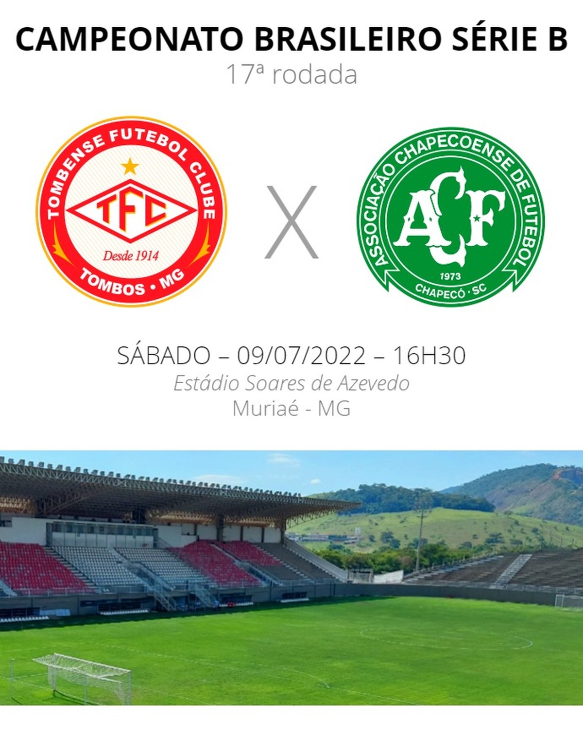 Tombense x Chapecoense veja onde assistir escalações desfalques e