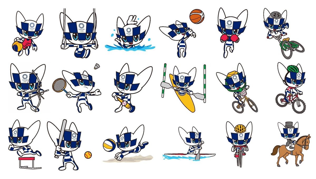 Mascotes em ação Tóquio 2020 apresenta Miraitowa e Someity