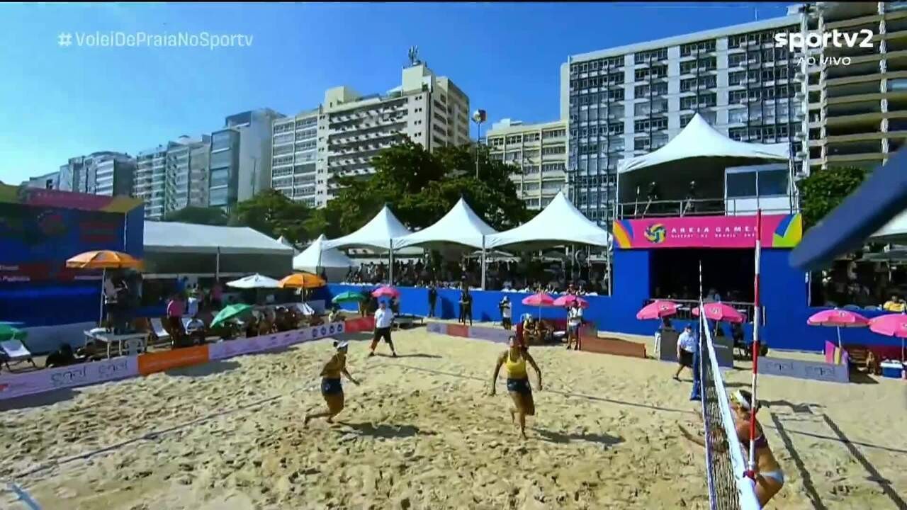 Areia Games: defesa com pé e queda em placa de publicidade marcam ...