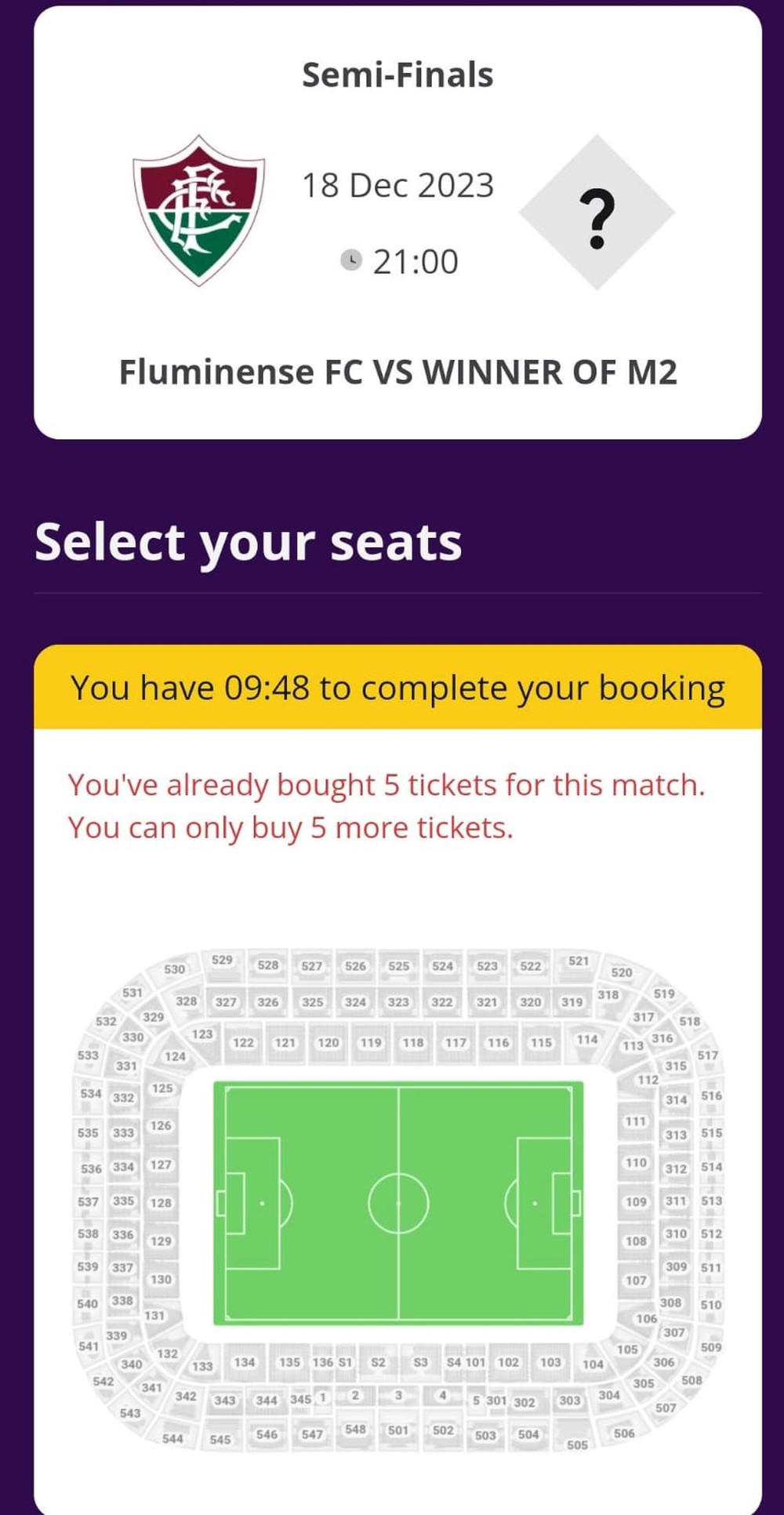 Fluminense no Mundial de Clubes: ingressos "gerais" da semifinal ...