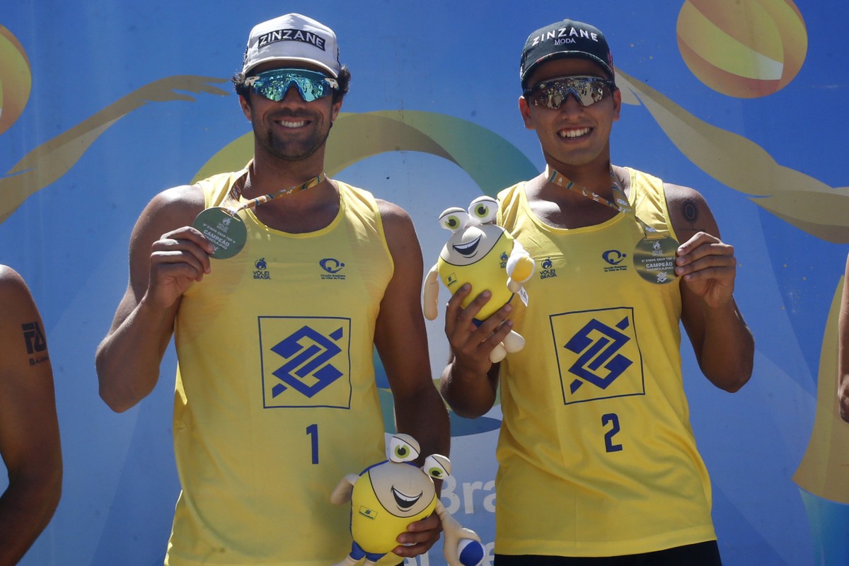 Vitor Felipe/Renato e André/George comemoram pódio na etapa de ...