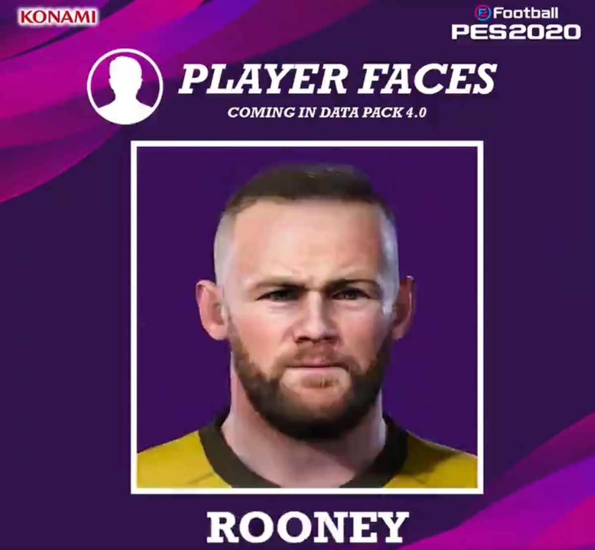 Data Pack 4.0 do PES 2020 terá novo visual de Rooney e mais faces ...
