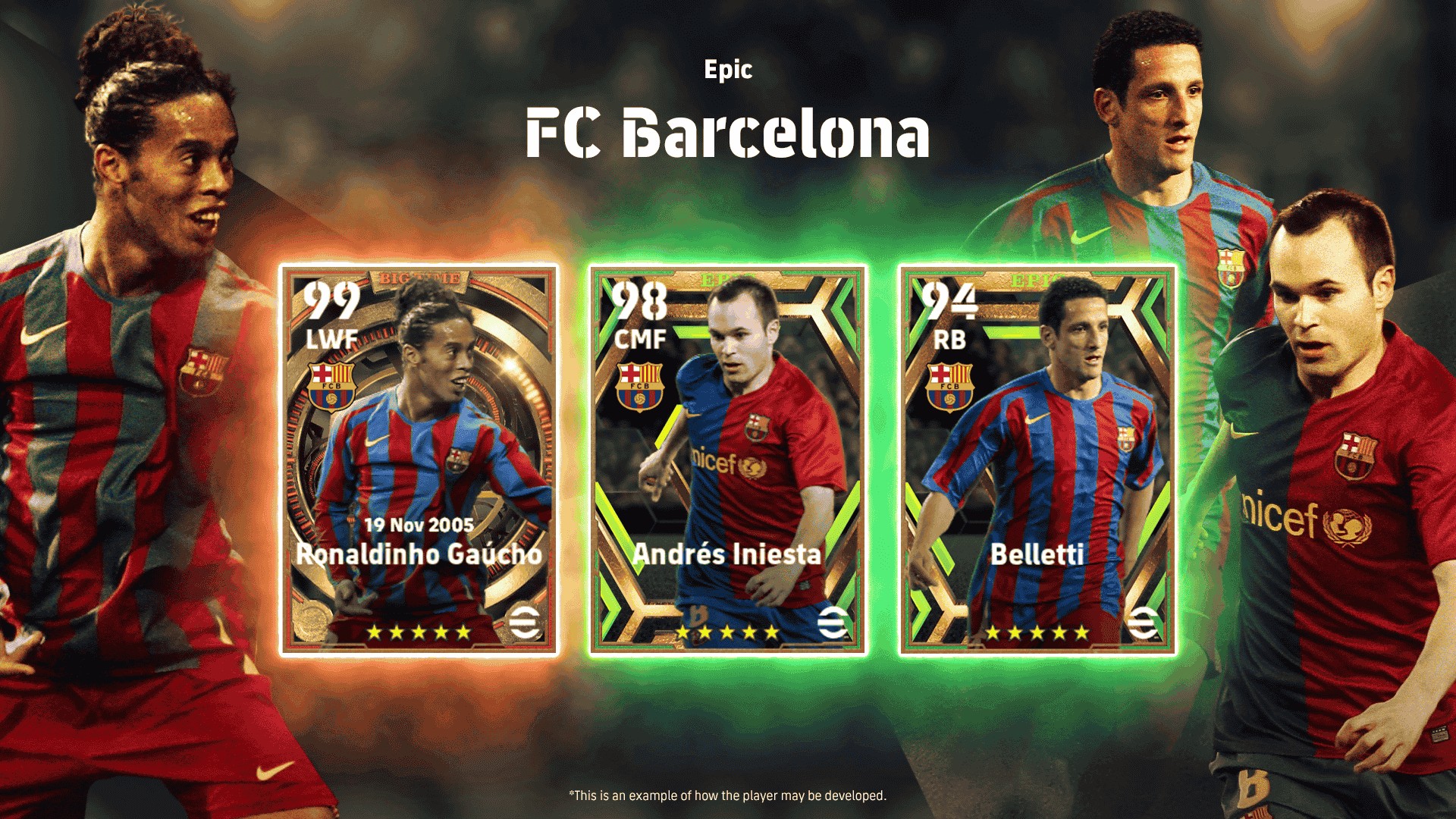 eFootball lança pack épico do Barcelona com Ronaldinho Gaúcho 99 | Ge