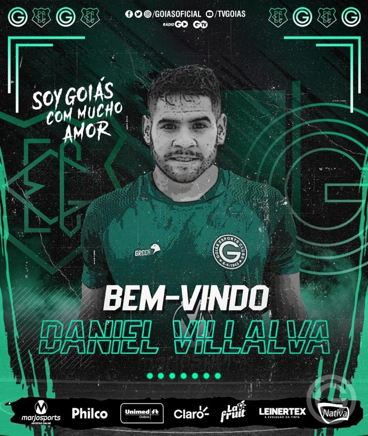 Goiás oficializa contratação do atacante argentino Daniel Villalva