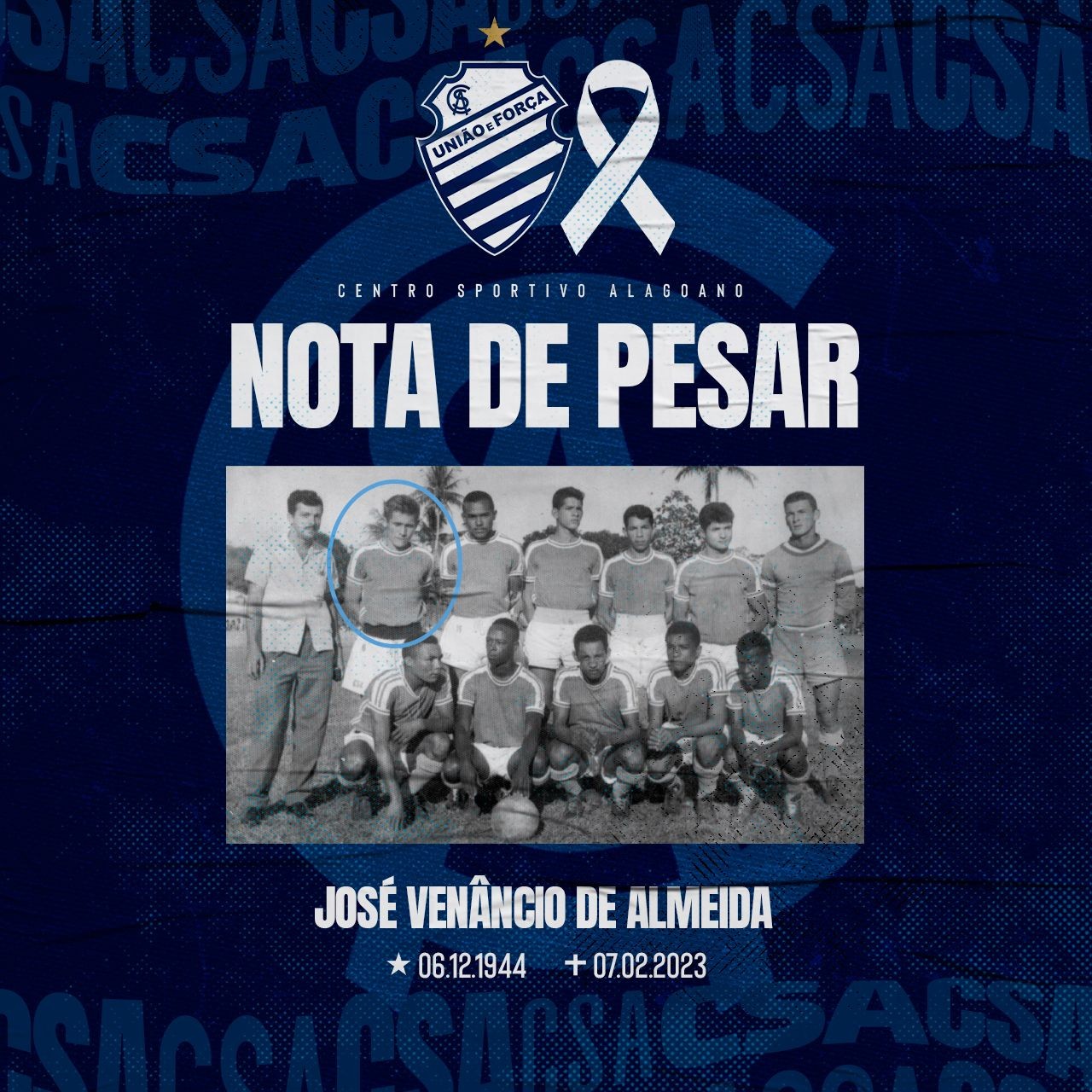 Ex-presidente do CSA, José Venâncio de Almeida morre aos 78 anos