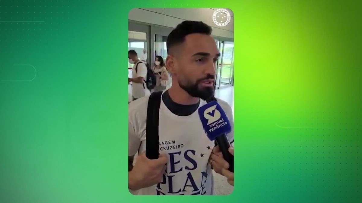 Reforço do Cruzeiro, Gilberto desembarca em Belo Horizonte | cruzeiro | ge