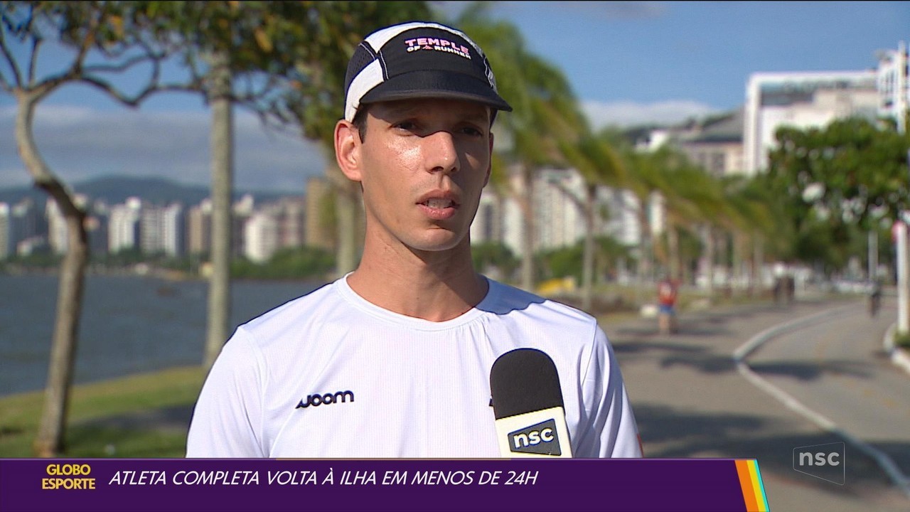Atleta completa volta à ilha em menos de 24 horas em Florianópolis | Ge