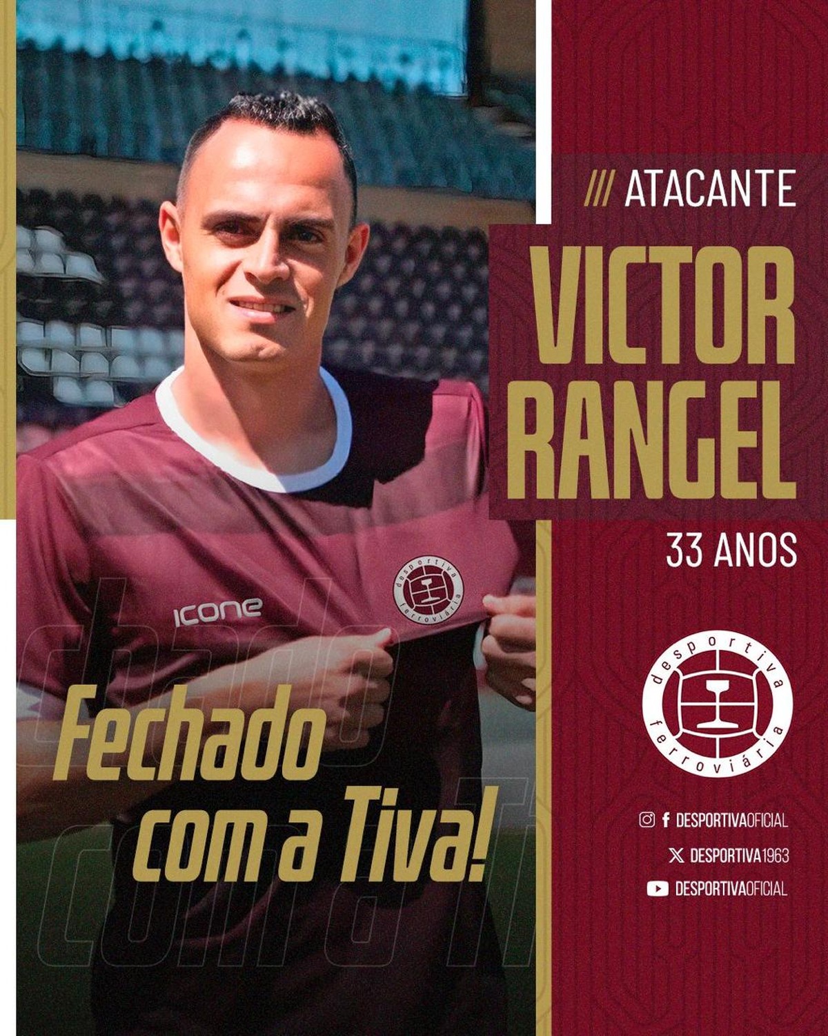 Desportiva Ferroviária anuncia o retorno do atacante Victor Rangel ...