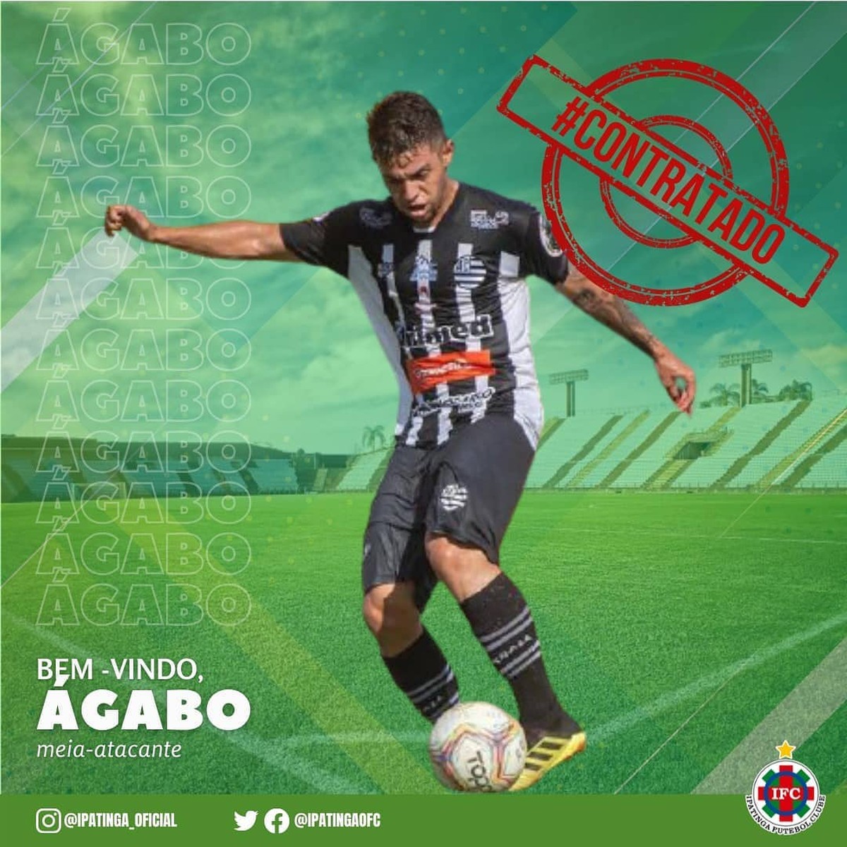 Ipatinga anuncia meia Ágabo como reforço para o Módulo 2 | ipatinga | ge