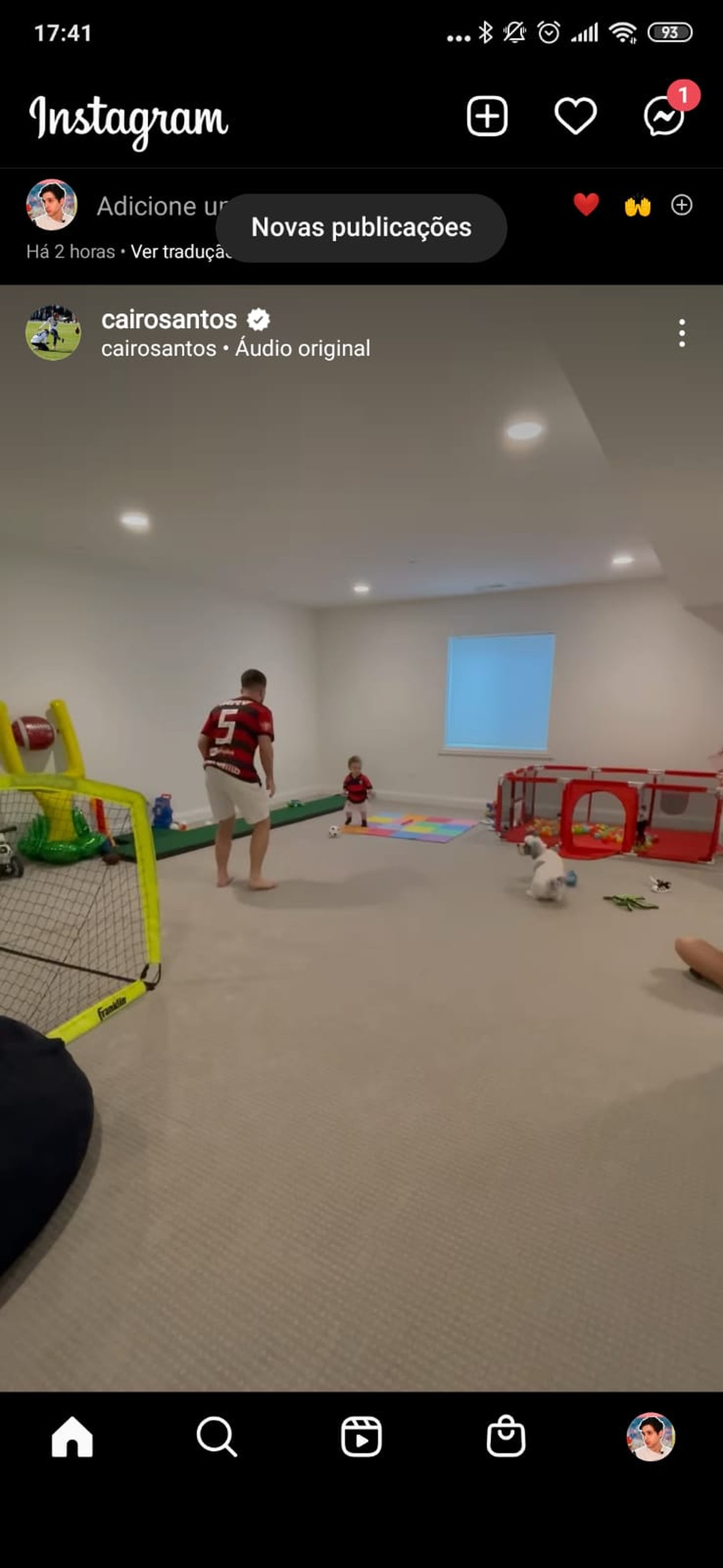 Com camisa do Flamengo, Cairo Santos mostra primeiro gol do filho ...