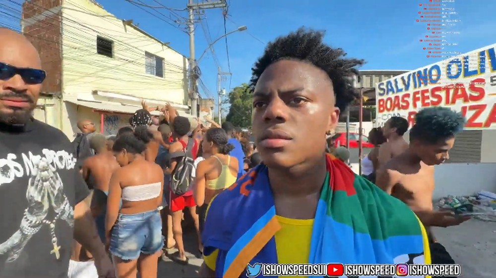 Streamer IShowSpeed visita Cidade de Deus, no Rio, durante live ...