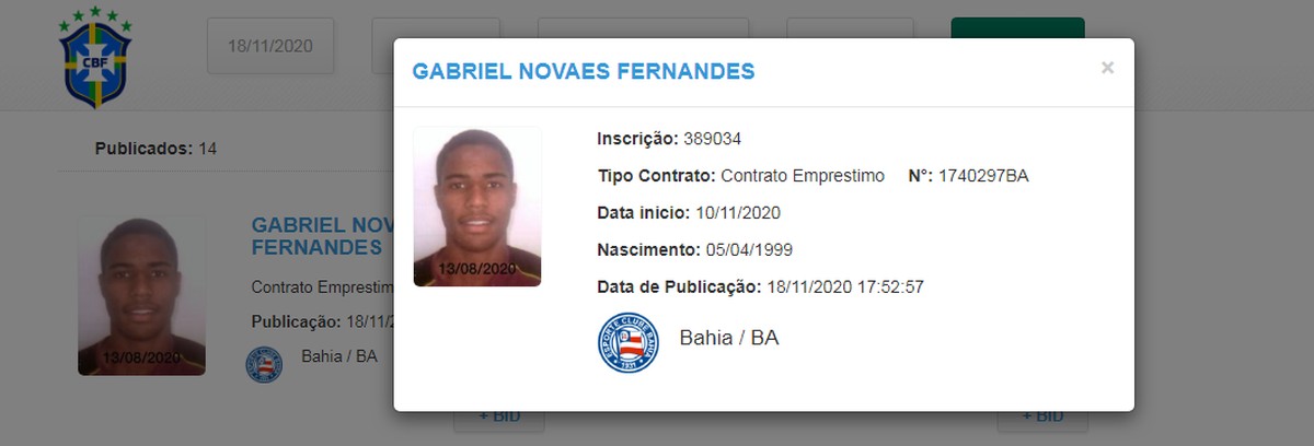 Gabriel Novaes aparece no BID e está liberado para estrear pelo Bahia | bahia | ge