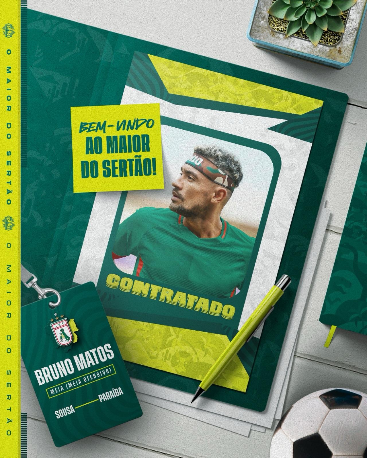 Sousa contrata meia Bruno Matos, que estava no Sampaio Corrêa | Ge
