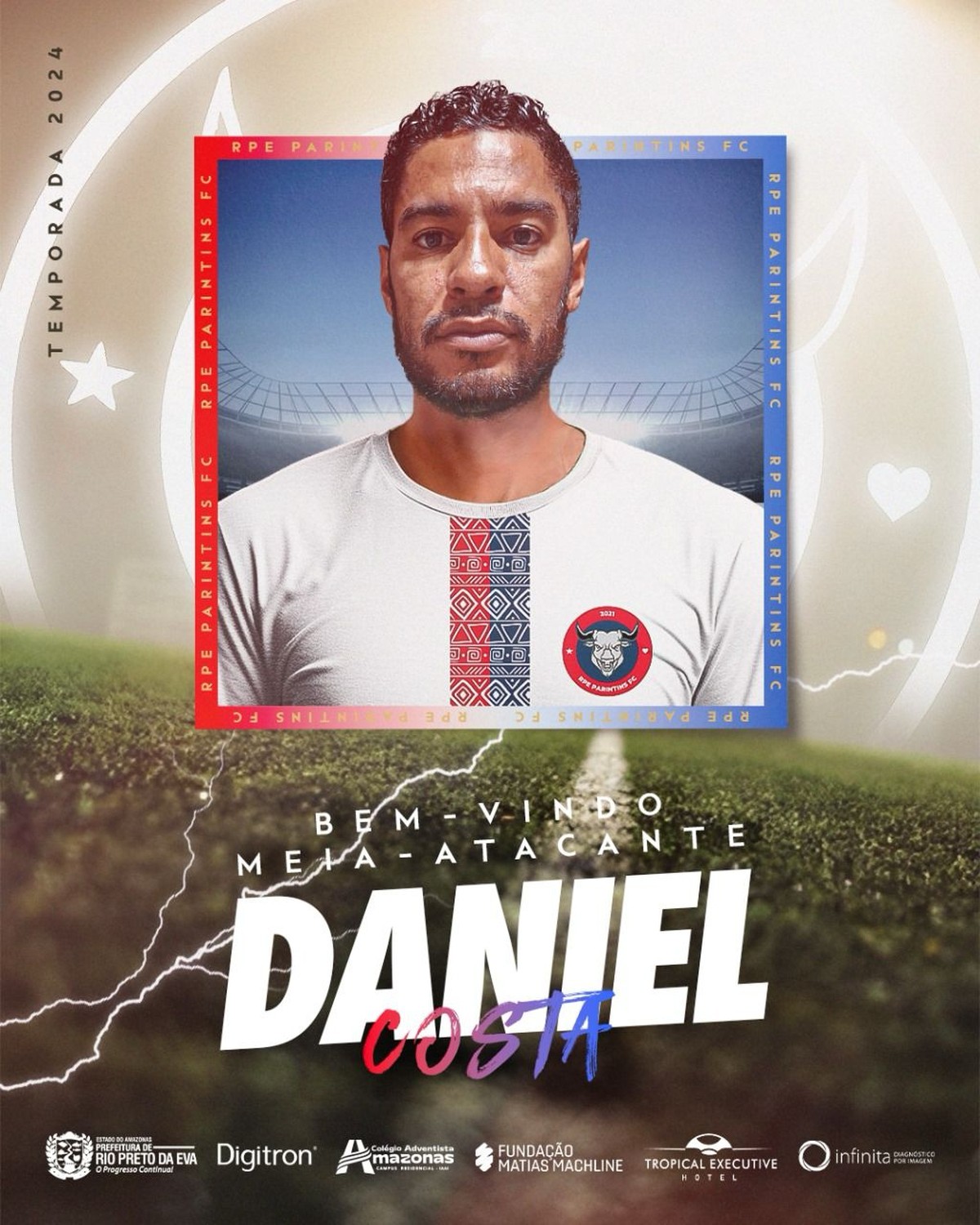 Parintins anuncia o meia Daniel Costa, ex-Nacional de Muriaé | parintins | ge