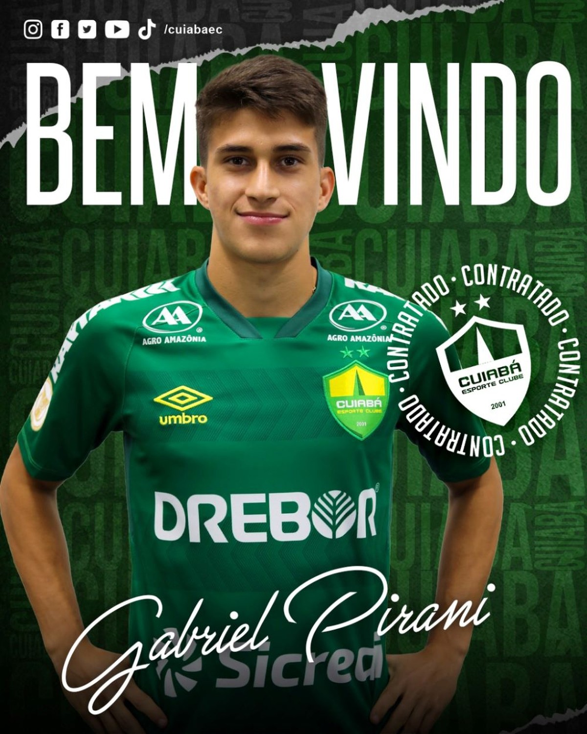 Cuiabá oficializa a contratação do meia-atacante Gabriel Pirani para ...