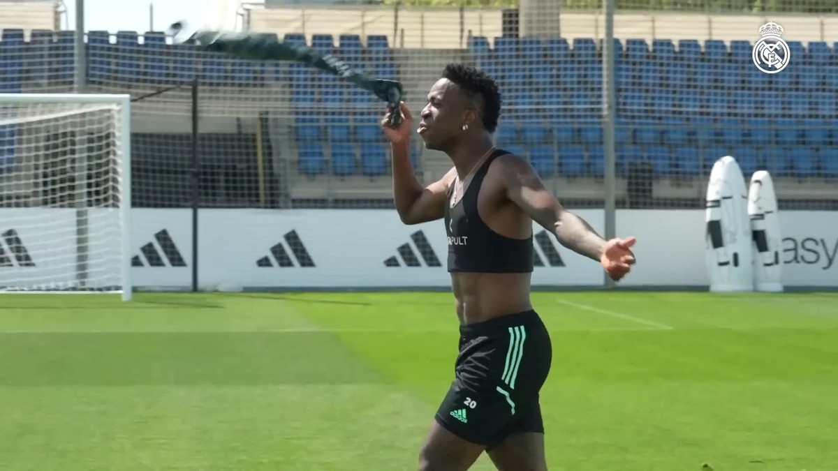 Vinicius Júnior faz golaço em treino do Real Madrid; veja | Brasil ...