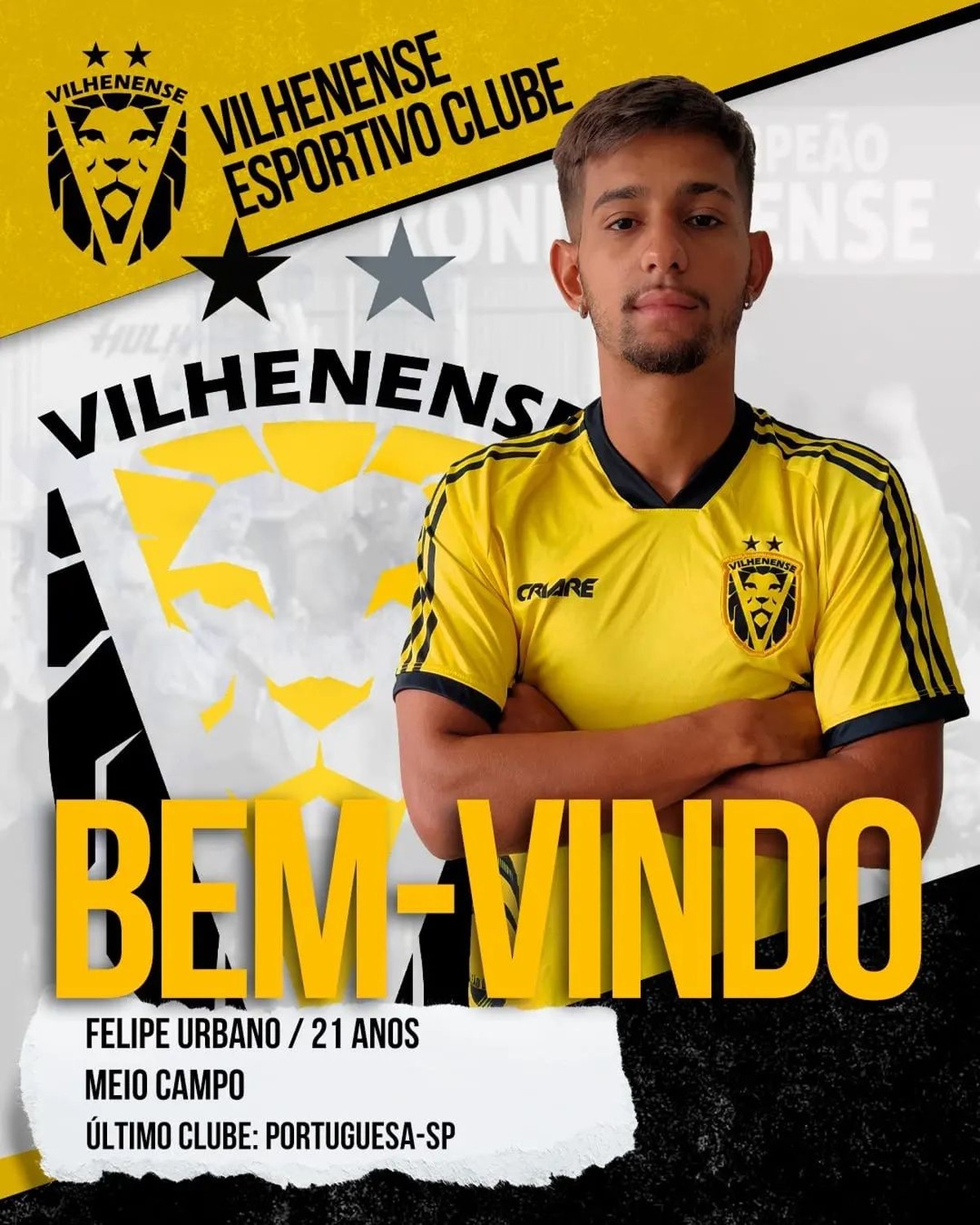 Cara nova no Leão de Vilhena, Felipe Urbano é apresentado no clube ...