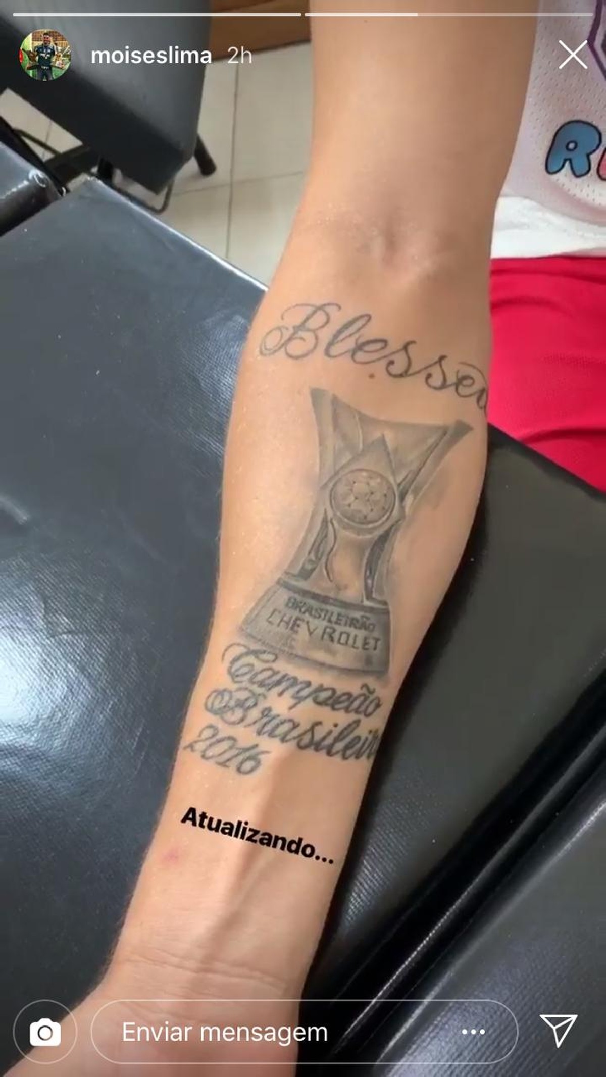 Moisés atualiza tatuagem do Brasileirão após segundo título com o ...