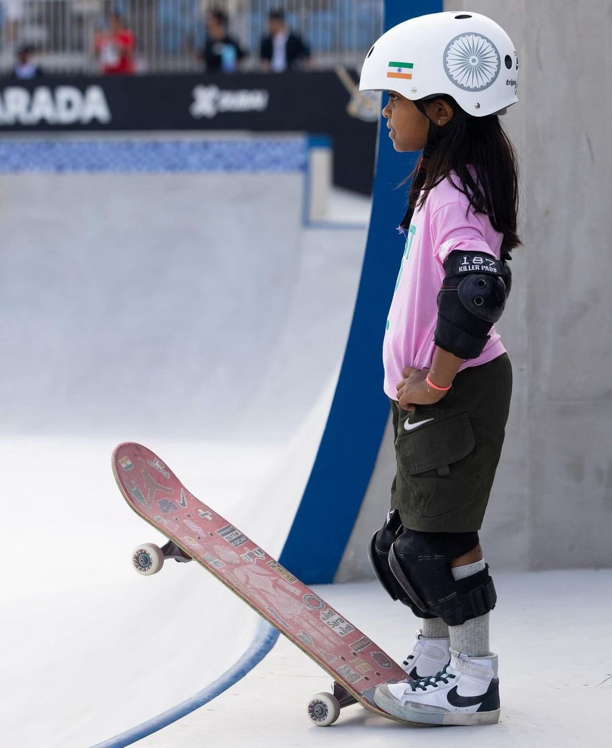 Indiana de 8 anos é a mais nova no Pré-Olímpico de skate park | skate | ge