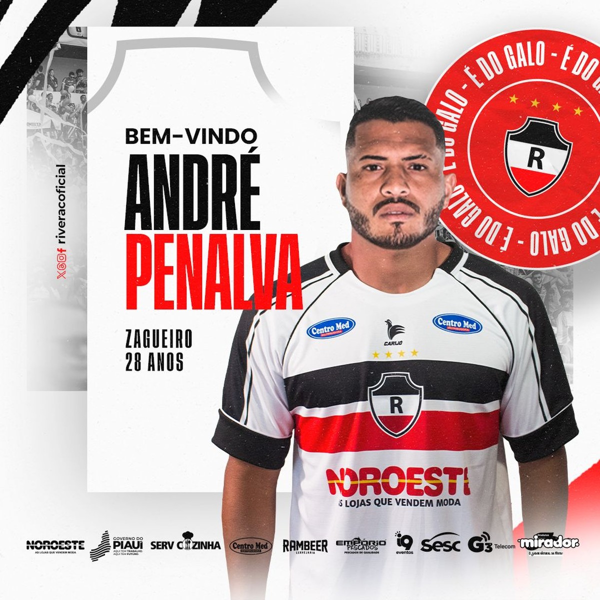 River-PI acerta o retorno do zagueiro André Penalva para a temporada ...
