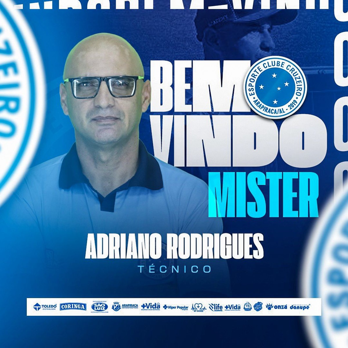 Cruzeiro-AL anuncia volta do técnico Adriano Rodrigues | cruzeiro-al | ge