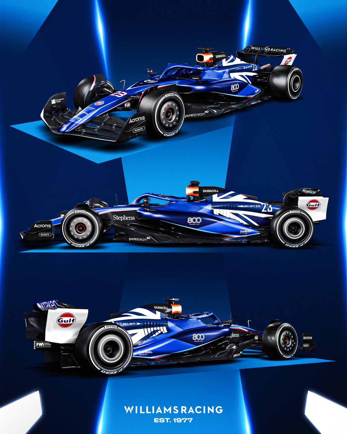 F1: Williams lança pintura especial para celebrar 800 GPs | fórmula 1 | ge
