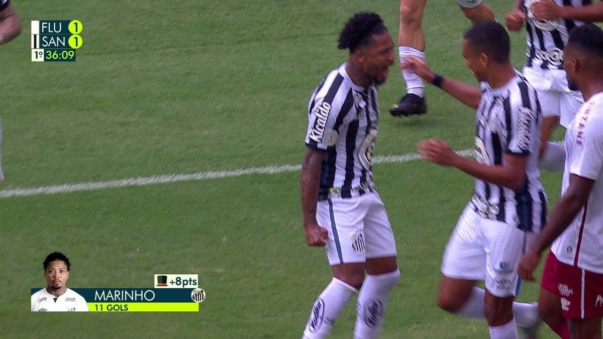 Vídeo e fotos: Marinho, do Santos, faz soco no ar e homenageia Pelé em ...