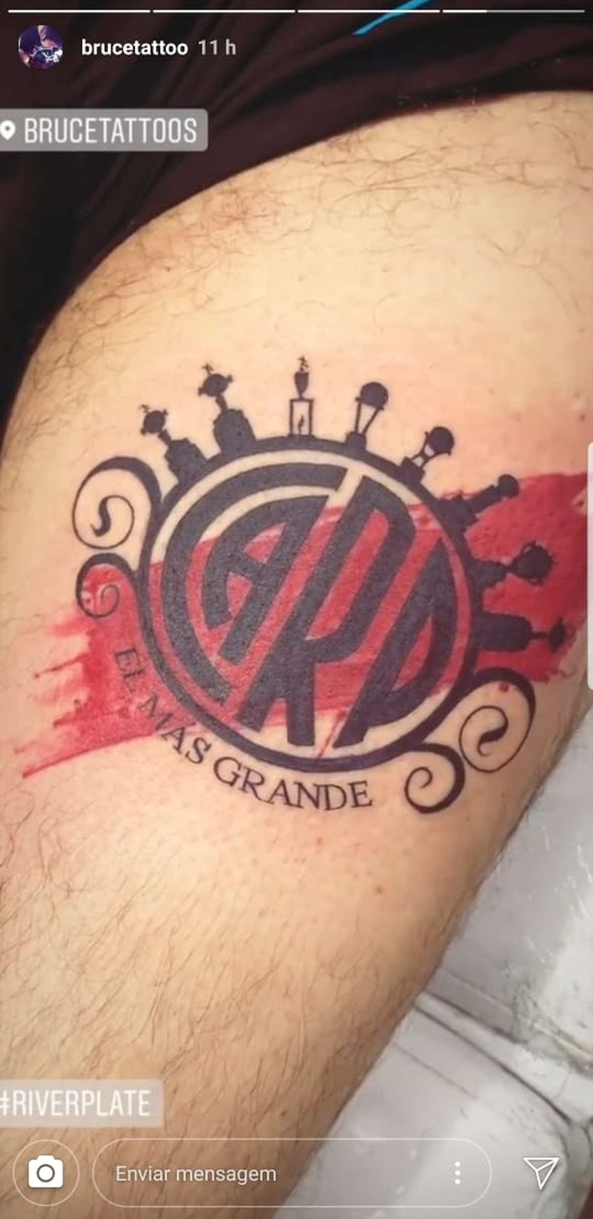 No Acre, torcedor do Palmeiras fã do futebol argentino tatua homenagem ...