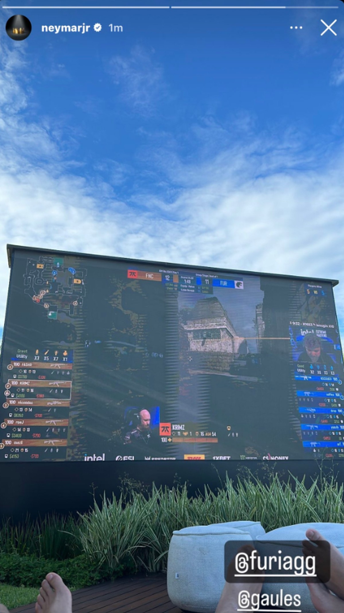 IEM Rio 2023: Neymar assiste jogo da FURIA em telão em casa | cs:go | ge