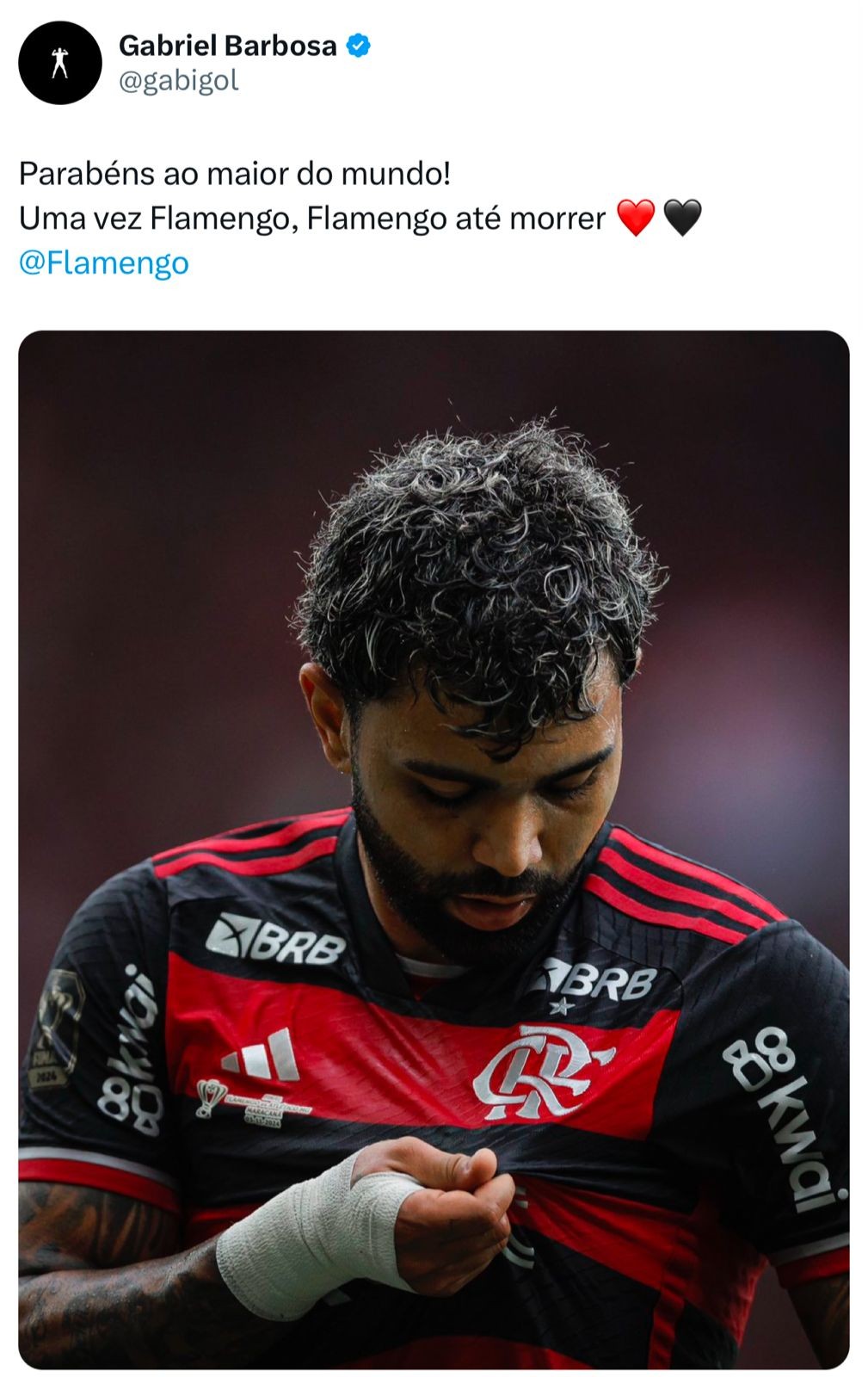 Gabigol e outros jogadores parabenizam Flamengo pelos 129 anos do clube ...