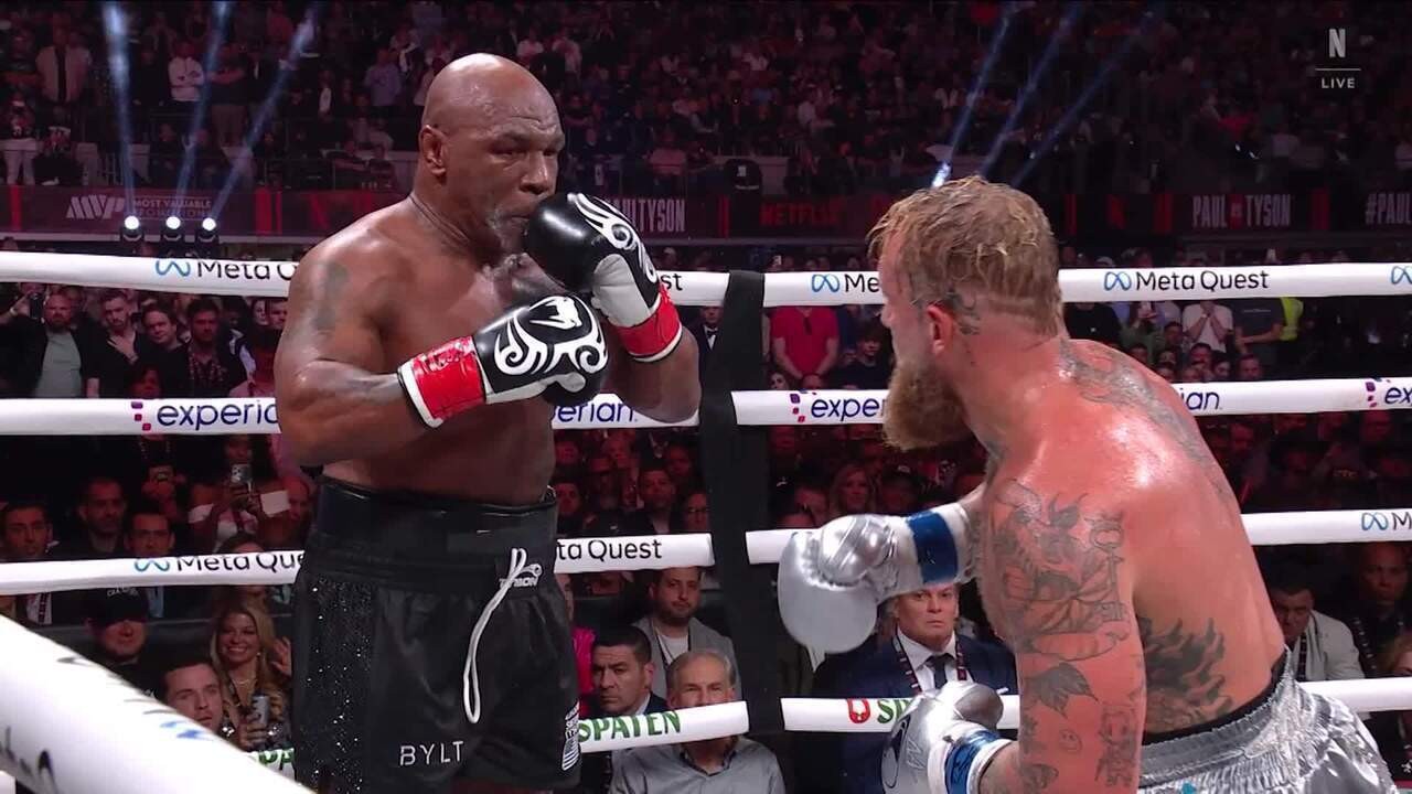 Mike Tyson dá gás no início, mas é bombardeado por Jake Paul e perde ...