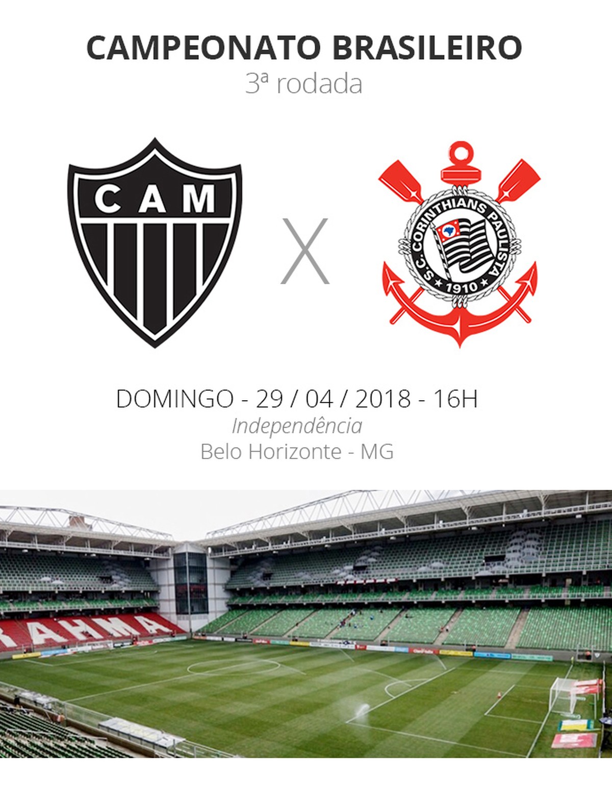 Rodada #3: tudo o que você precisa saber sobre Atlético-MG x Corinthians