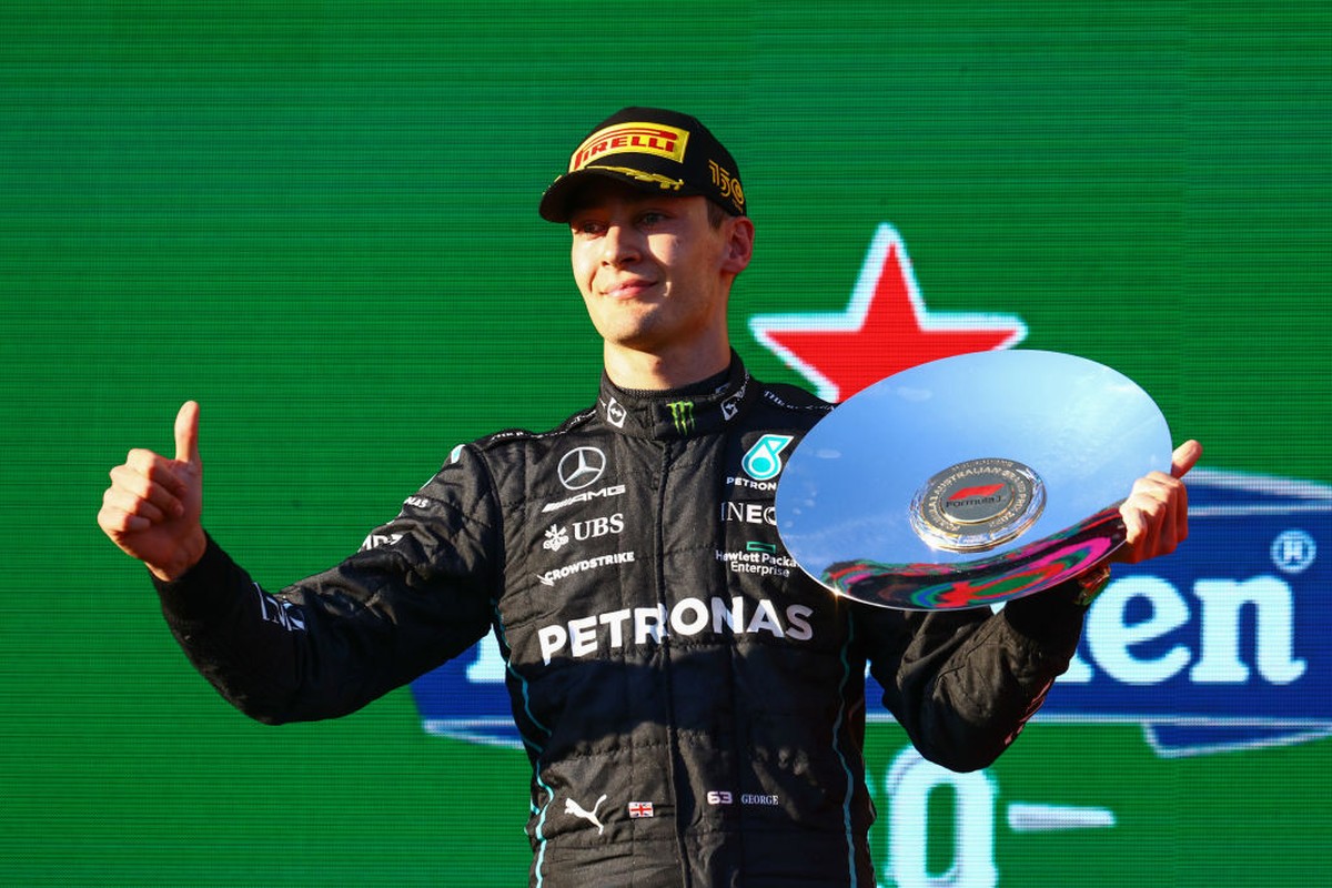 Russell exalta primeiro pódio com Mercedes no GP da Austrália ...