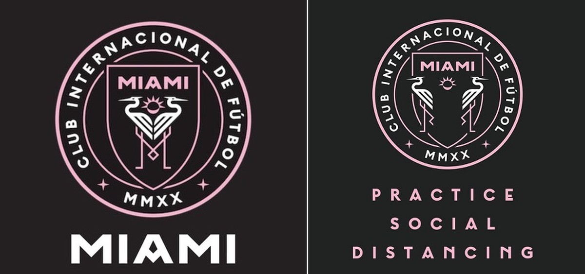 Inter Miami muda escudo para incentivar distanciamento social durante ...