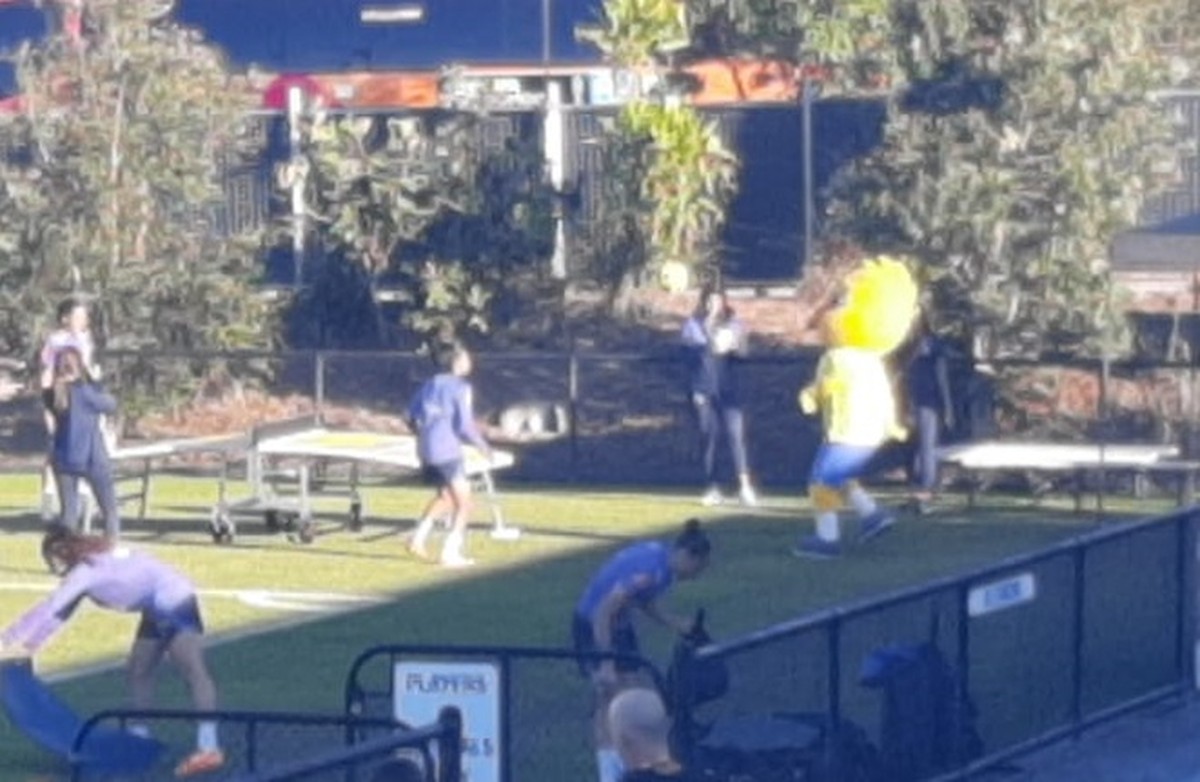 Canarinho marca presença no último treino da Seleção em Brisbane antes ...