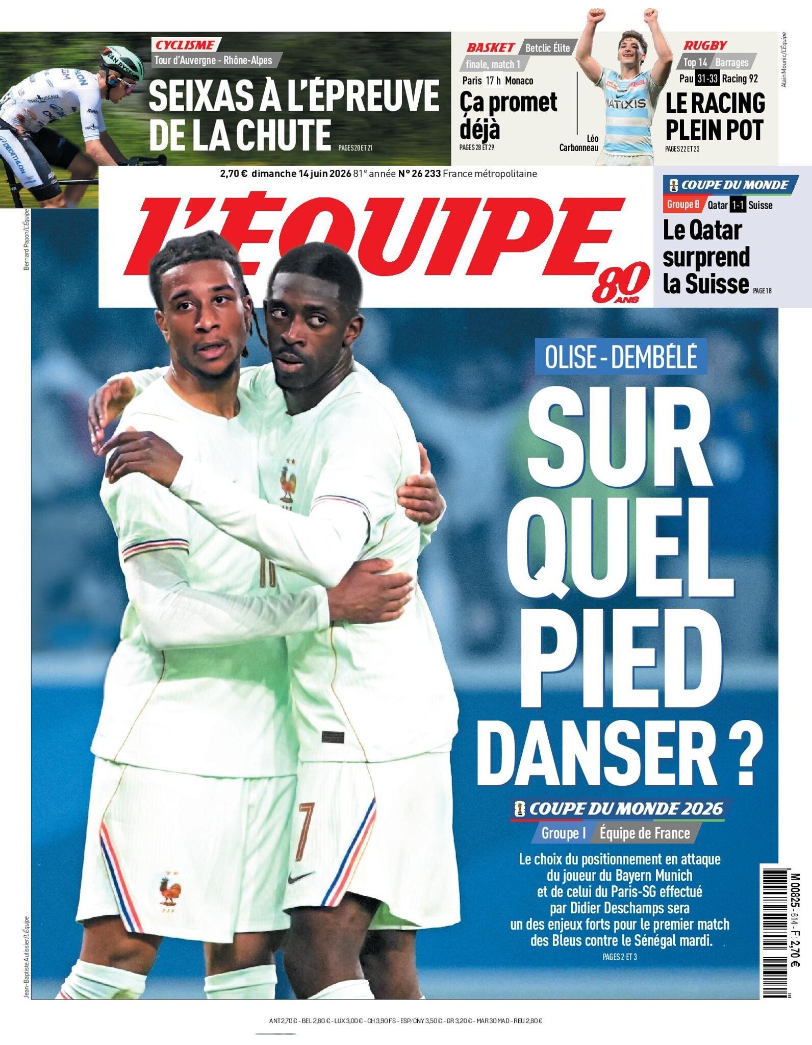 França na Copa: O dilema de Deschamps com Olise e Dembélé | Ge
