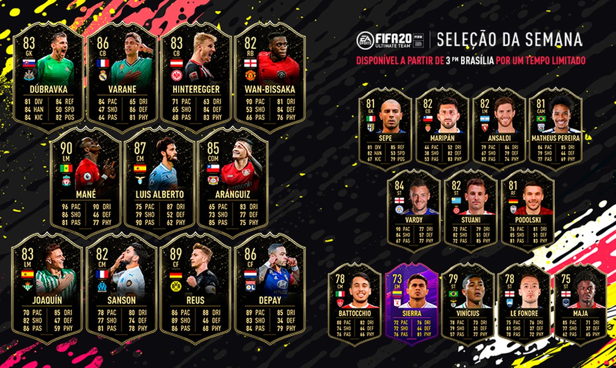 FIFA 20: Mané encabeça Seleção da Semana 13 do Ultimate Team | fifa | ge