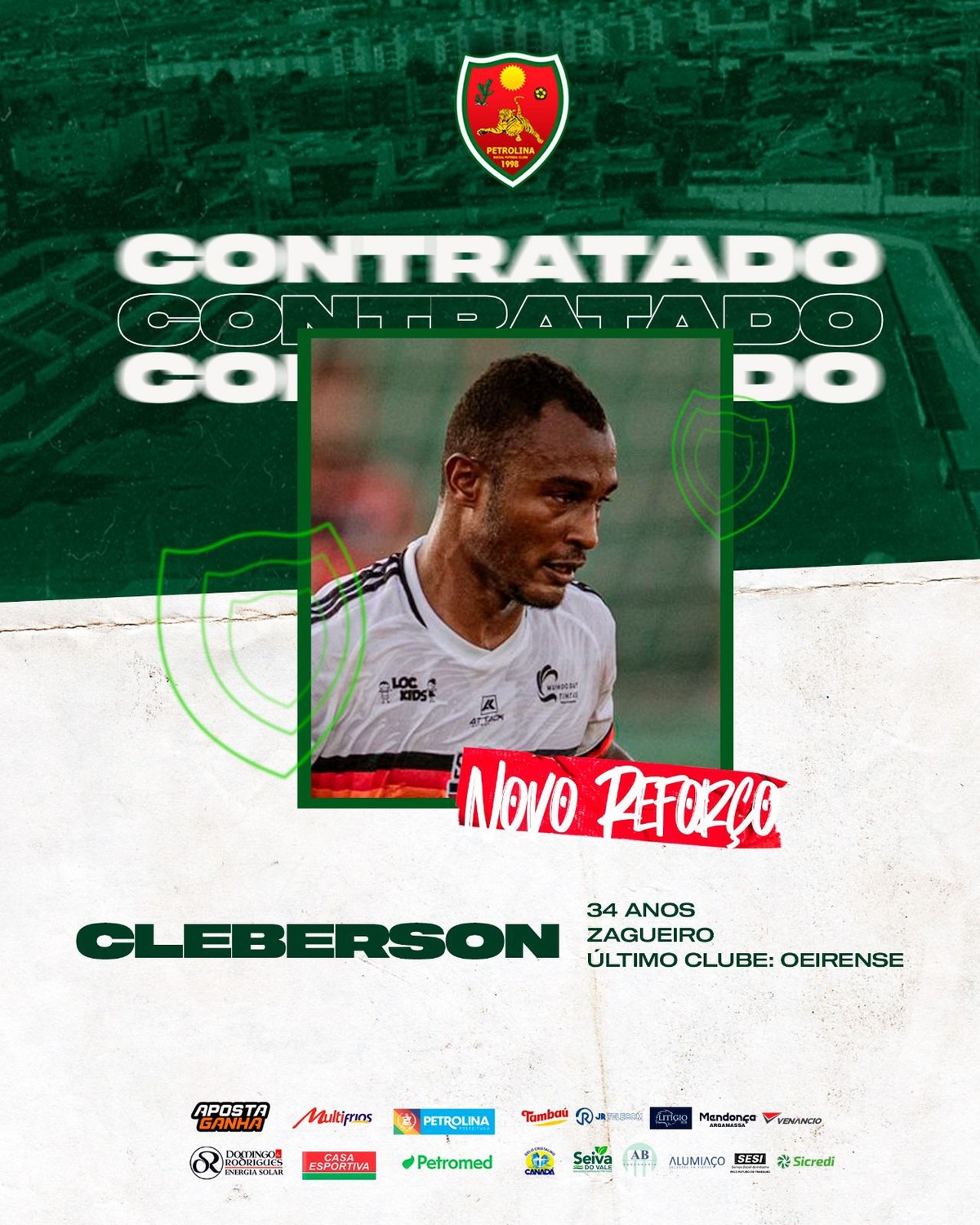Petrolina anuncia a contratação do zagueiro Cleberson para a disputa da ...