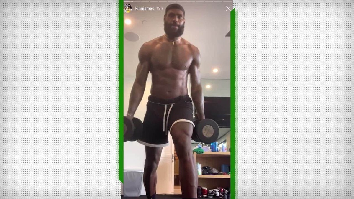 LeBron James treina pesado, e físico impressiona em meio à quarentena ...