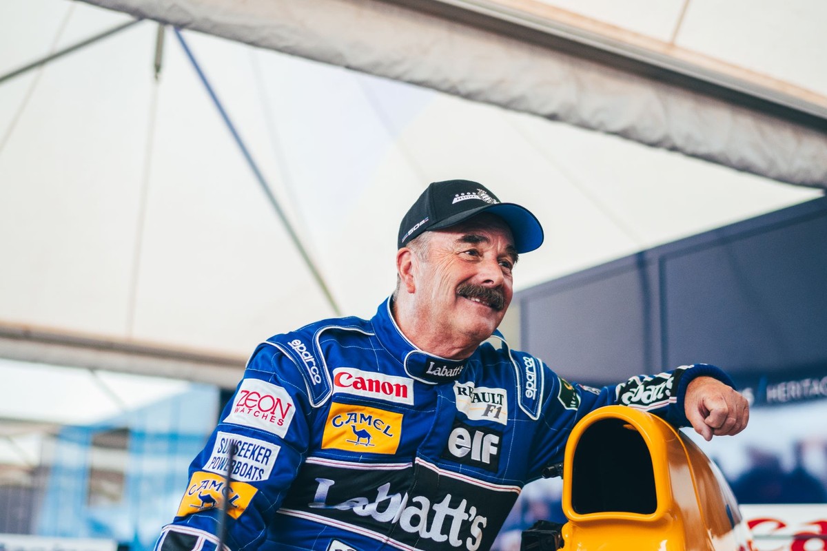 Reencontro: Nigel Mansell de volta à Williams de 1992 em Goodwood | voando baixo | ge