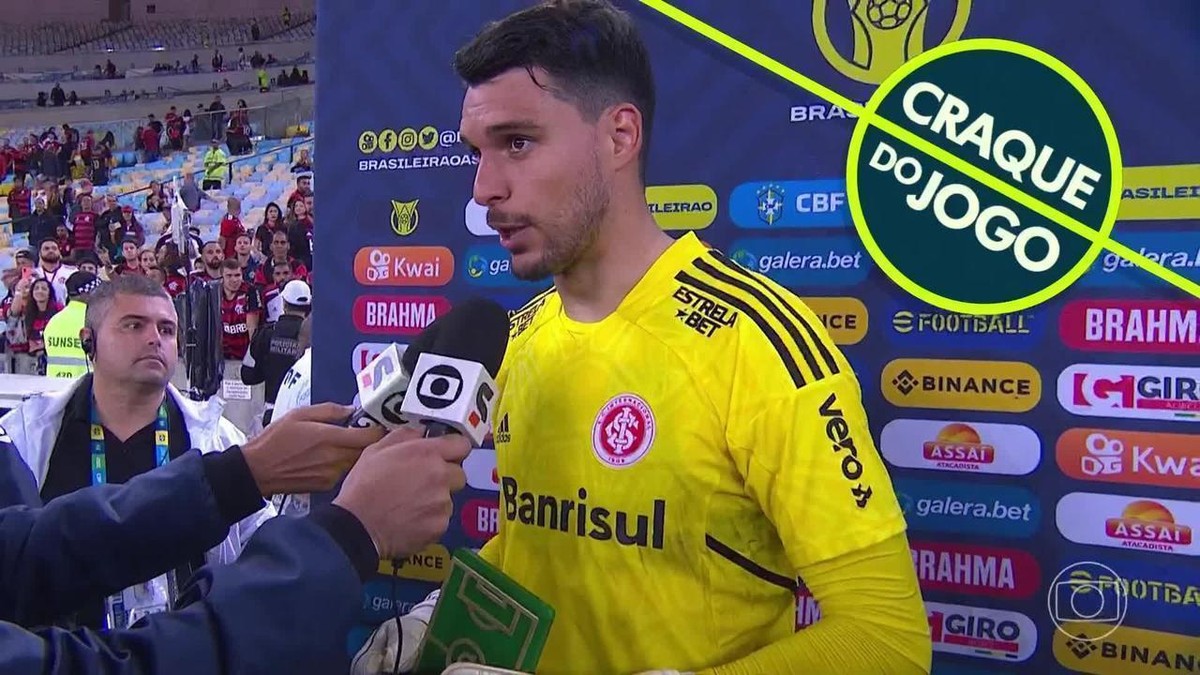 Craque do jogo, Keiller vibra com ponto conquistado pelo Inter no Maracanã | internacional | ge
