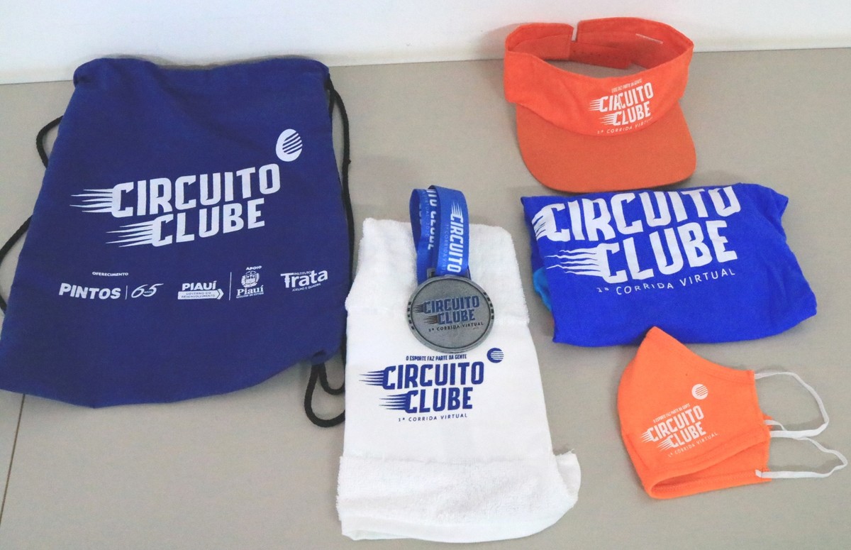 Circuito Clube corrida virtual: conheça em detalhes os itens do Kit ...