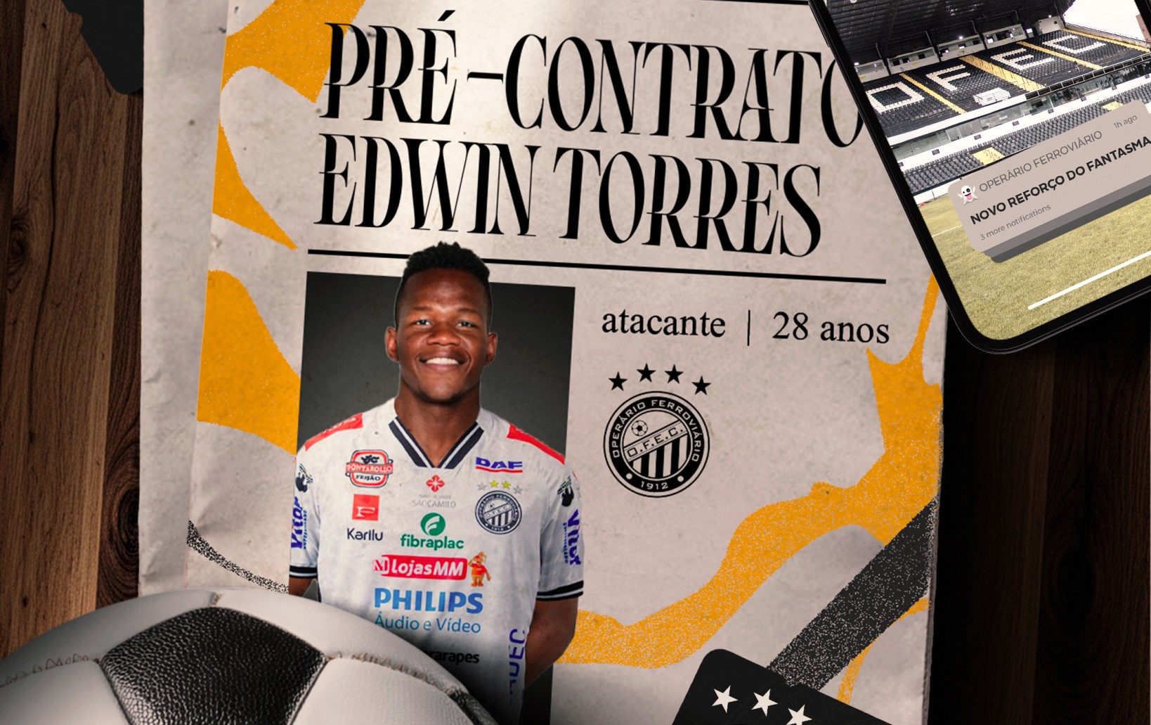 Operário-PR anuncia contratação do atacante colombiano Edwin Torres | Ge