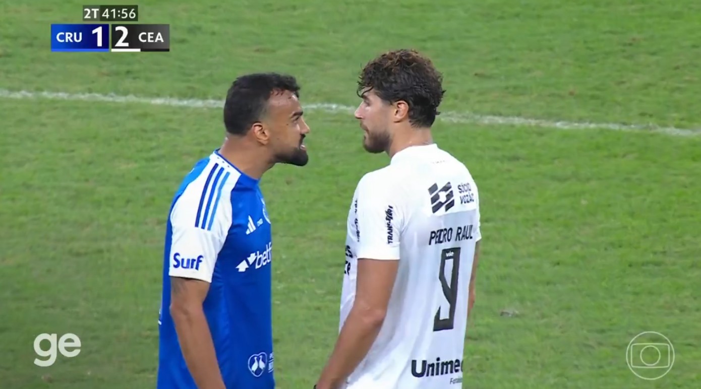 O que disse Fabrício Bruno a Pedro Raul na derrota do Cruzeiro? | Ge