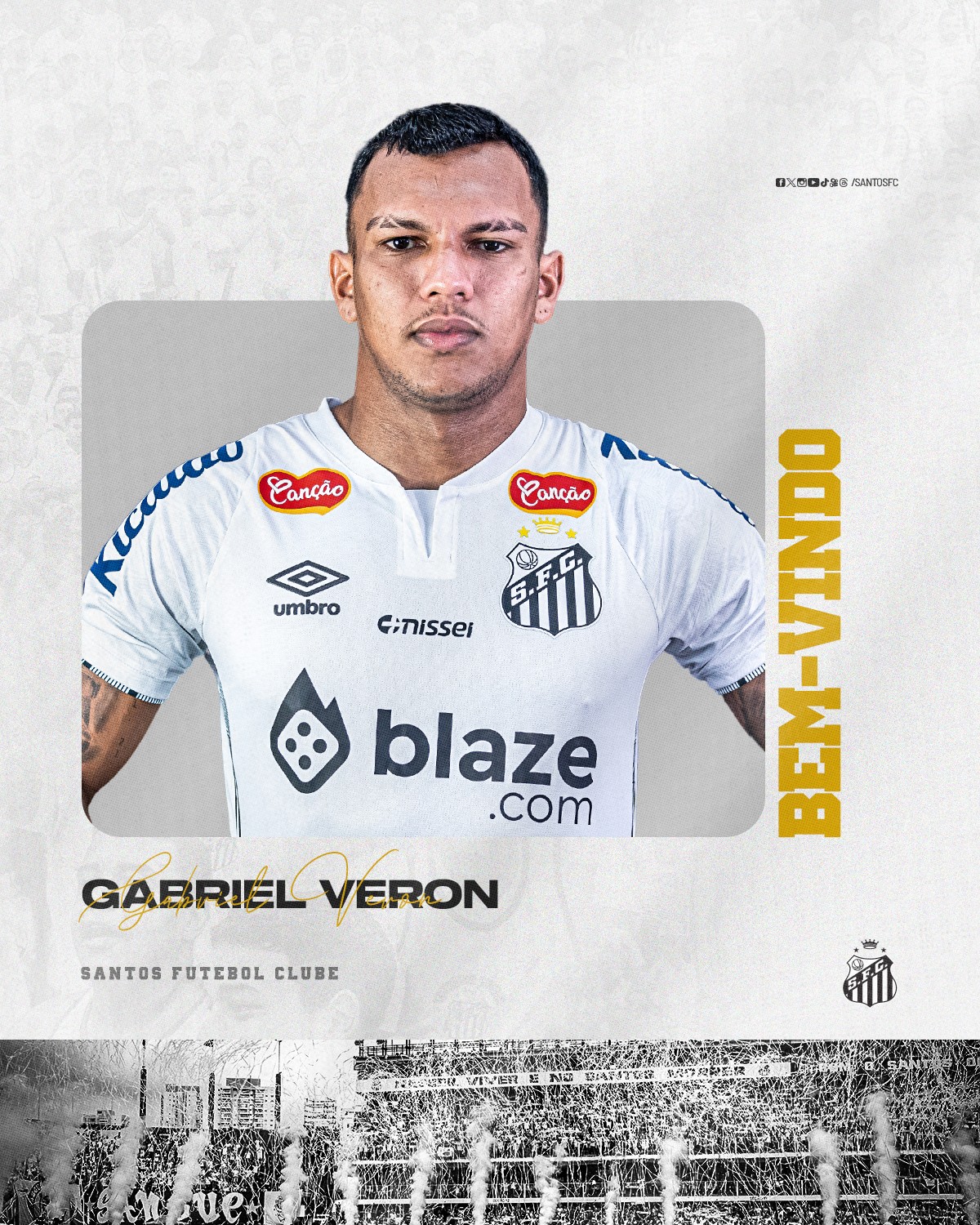 Santos anuncia Gabriel Veron | Ge