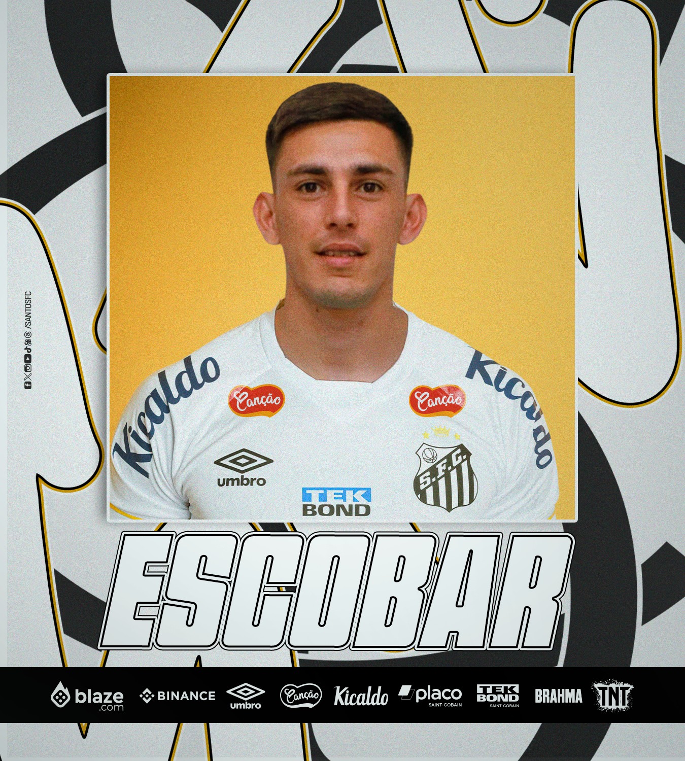 Santos anuncia contratação do lateral-esquerdo Escobar, ex-Fortaleza ...