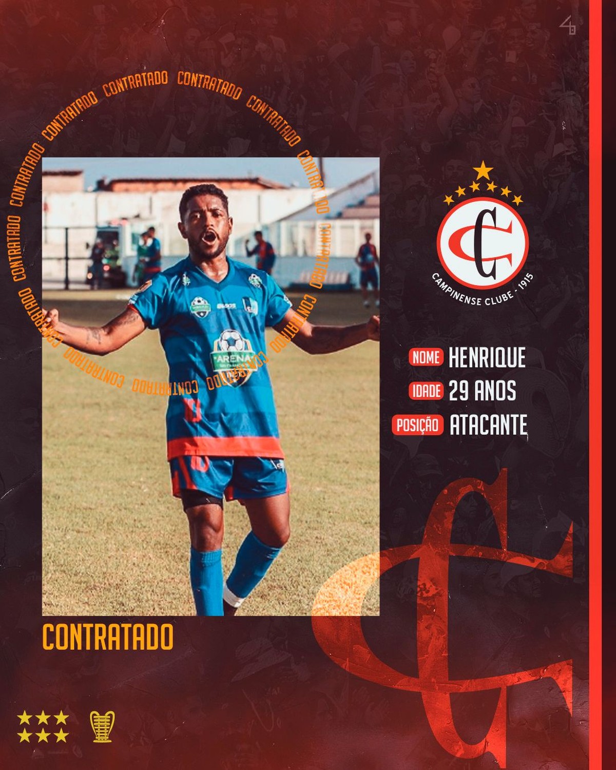 Campinense anuncia Henrique e Daniel Passira e já tem 3 atacantes para ...