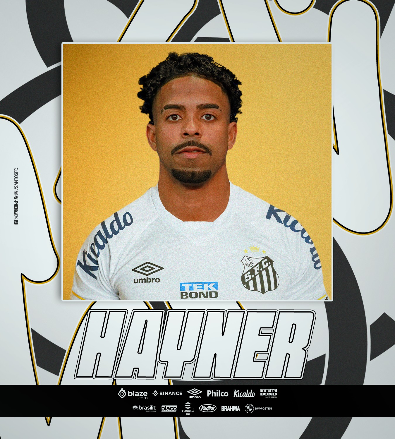 Santos anuncia a contratação do lateral-direito Hayner