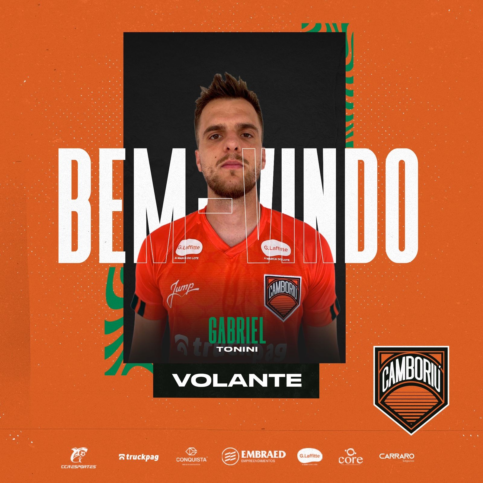 Volante Gabriel Tonini é anunciado pelo Camboriú | camboriú | ge